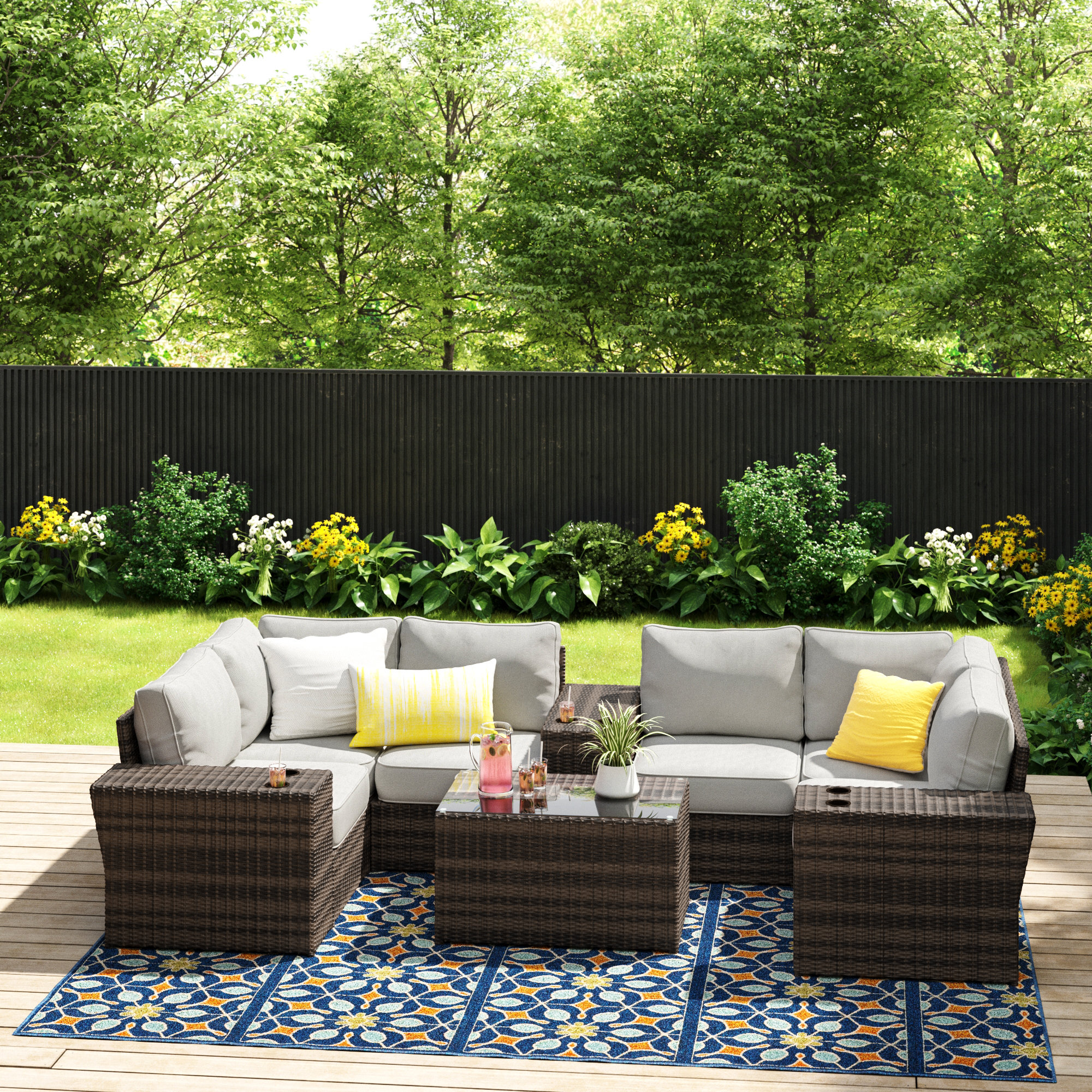 Assembled rattan garden furniture store